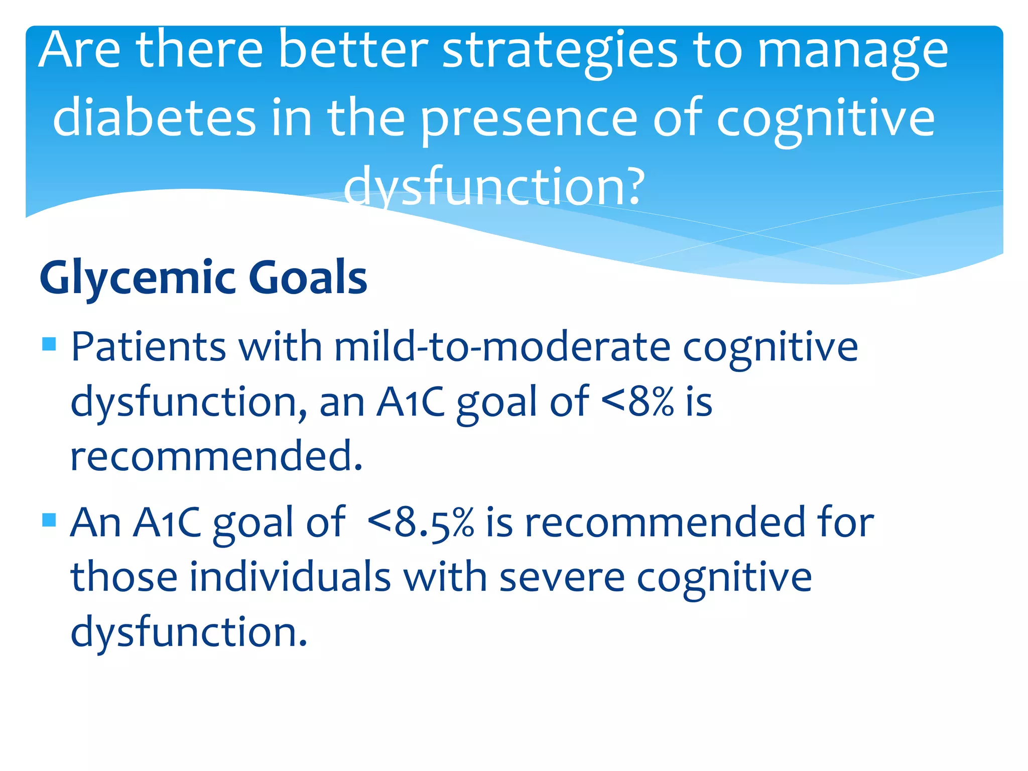 Diabetes and cognitive impairment | PPTX