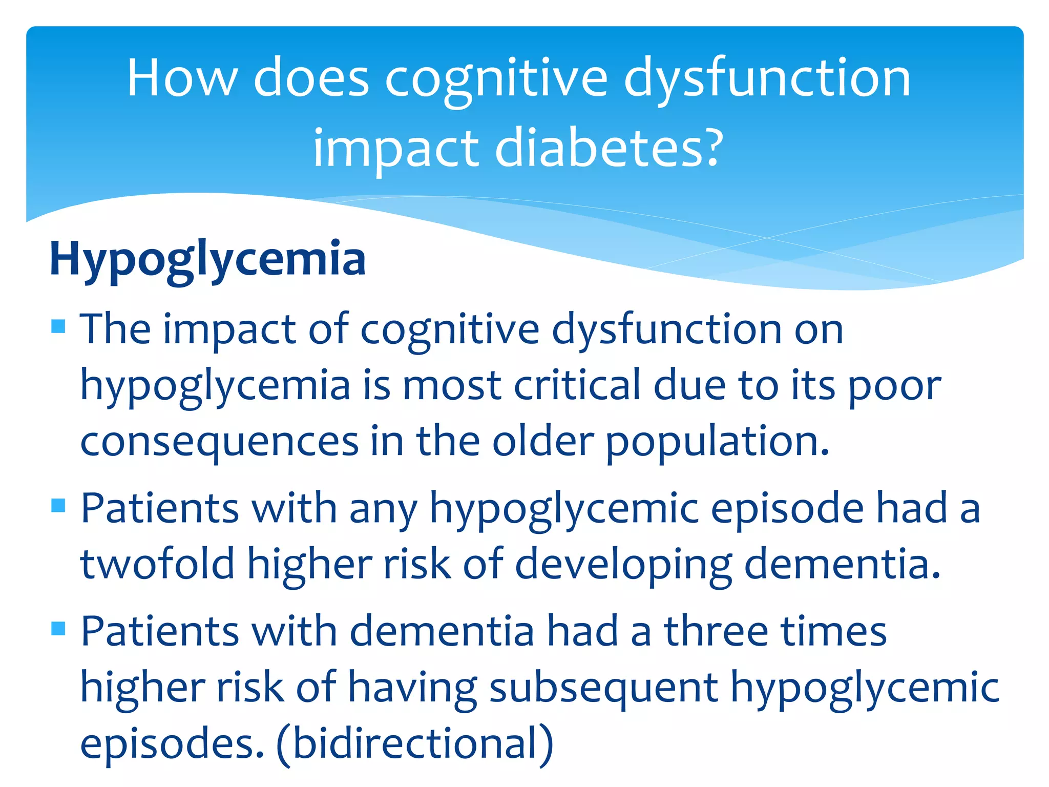 Diabetes and cognitive impairment | PPTX