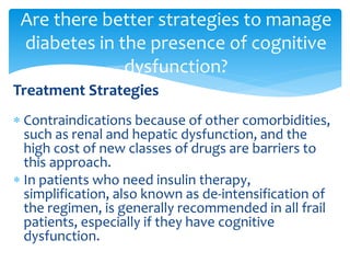 Diabetes and cognitive impairment | PPTX