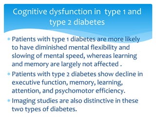 Diabetes and cognitive impairment | PPTX