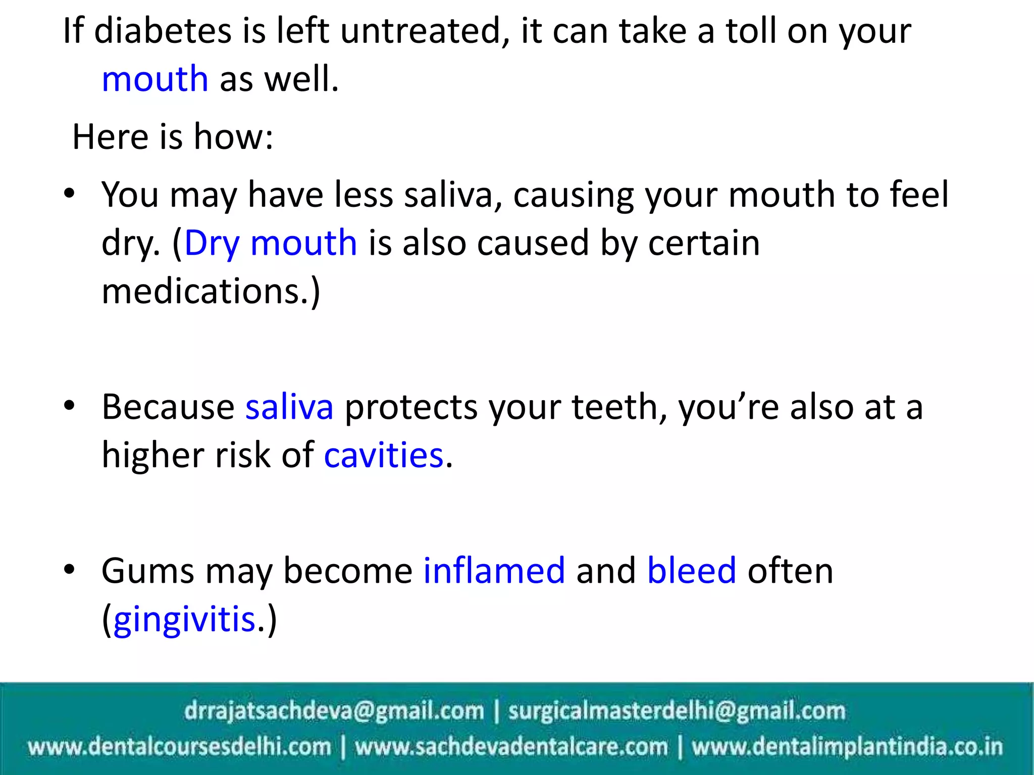 Diabetes and oral health | PPTX