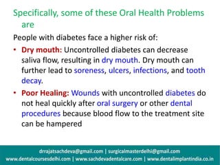 Diabetes and oral health | PPTX