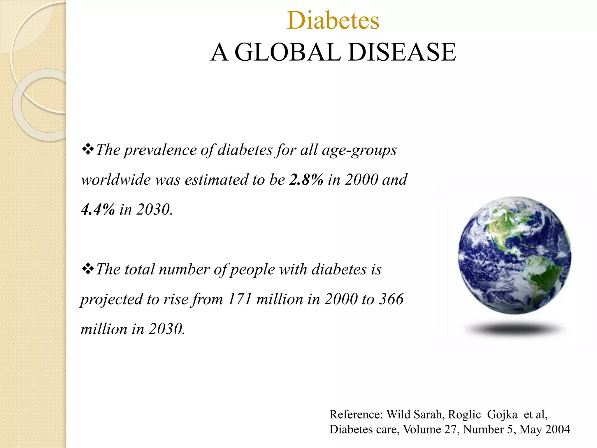 Diabetes awarness presentation new | PPTX