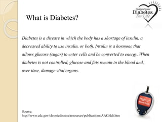 Diabetes awarness presentation new | PPTX