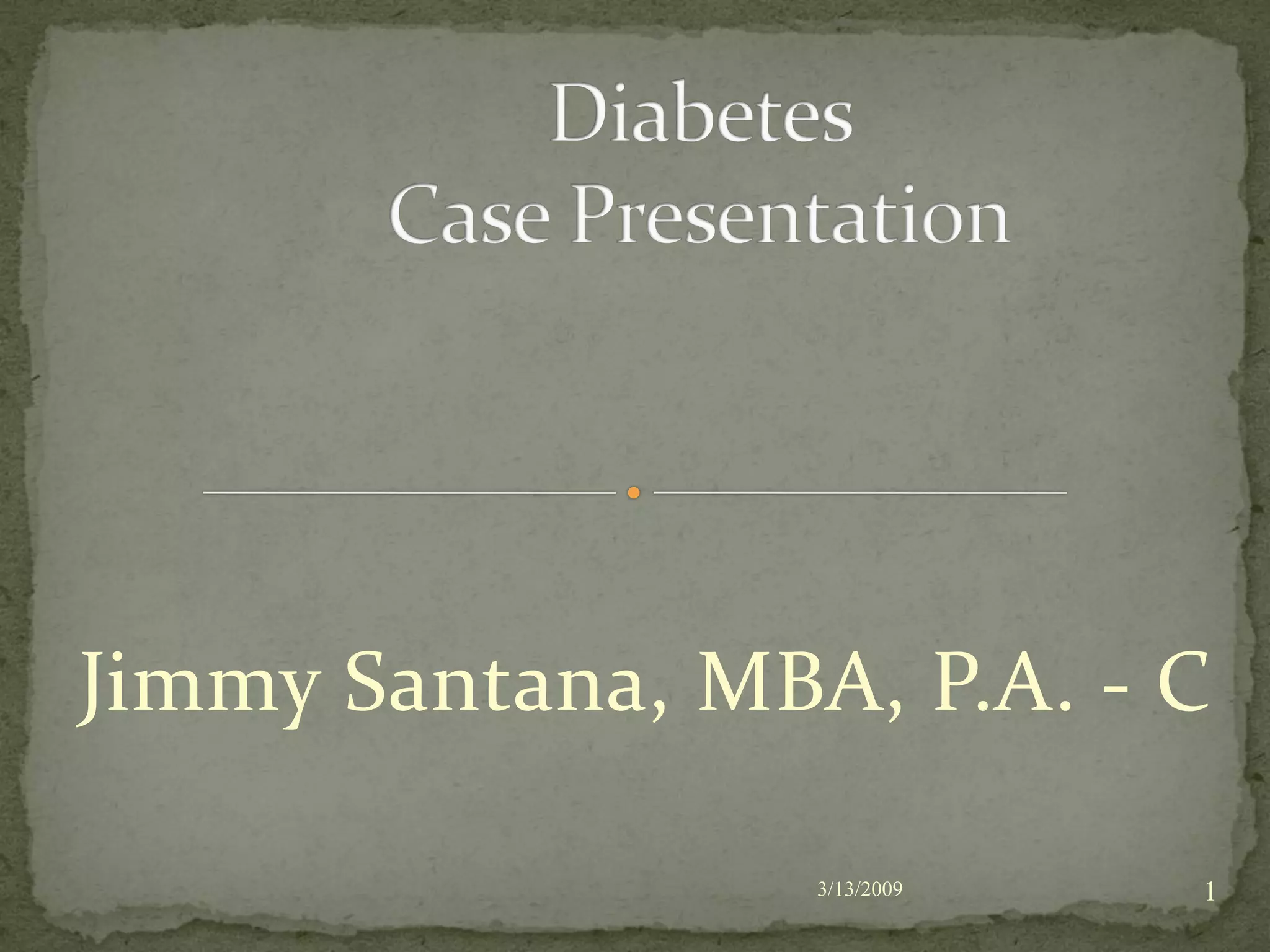 Diabetes Cases.1 Ppt | PPTX