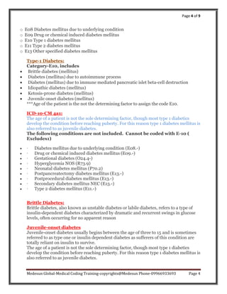 Diabetes coding medesun ICD-10-CM 2017 | PDF | Endocrine and Metabolic ...