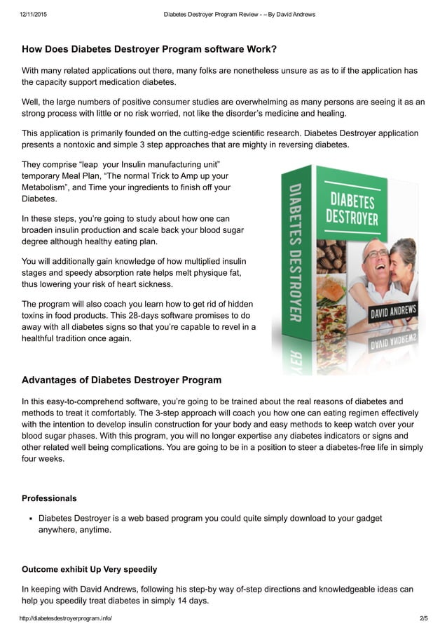 Diabetes destroyer program review | PDF | Diabetes | Diseases and ...