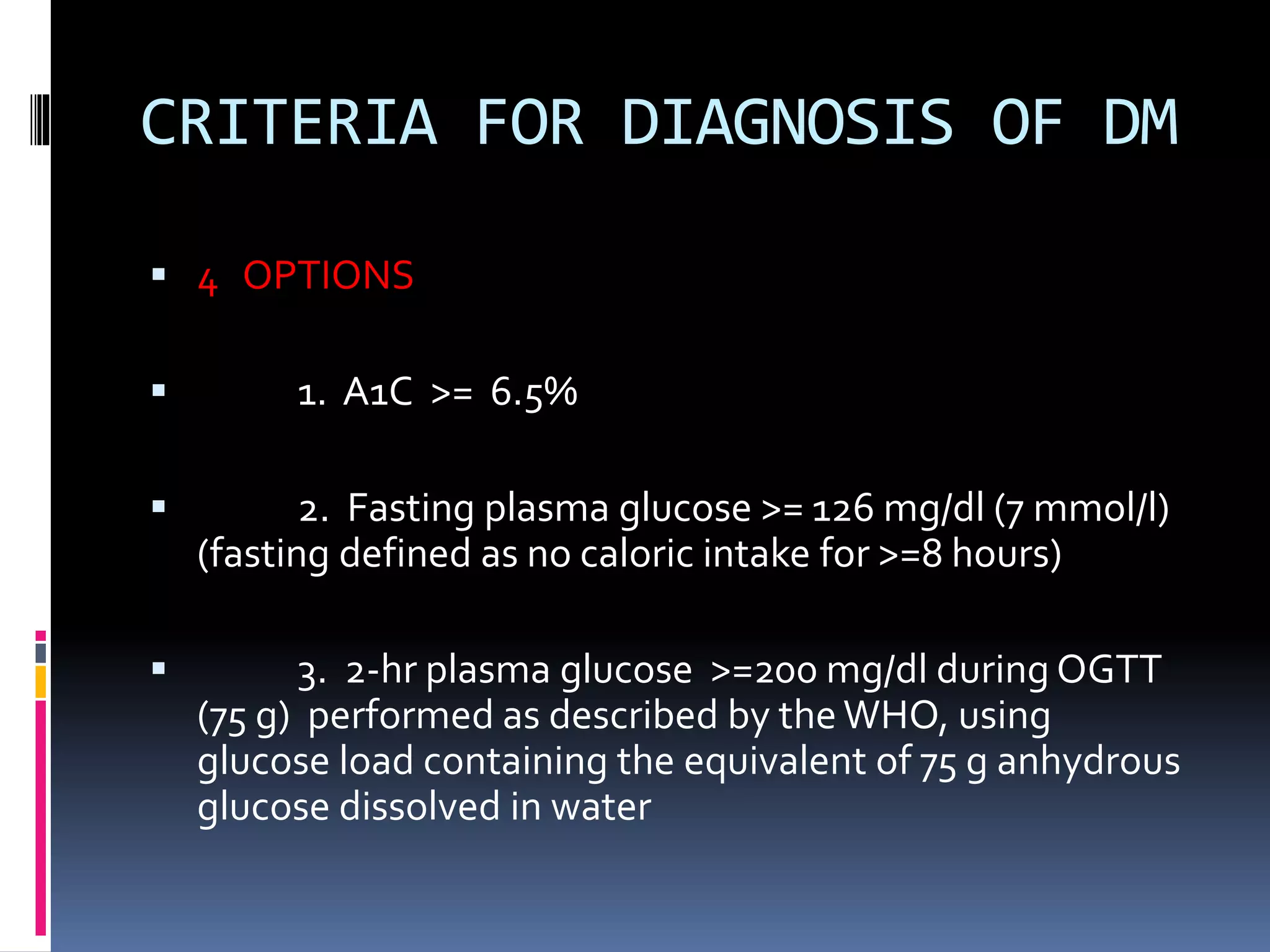 Diabetes diagnosis | PPTX