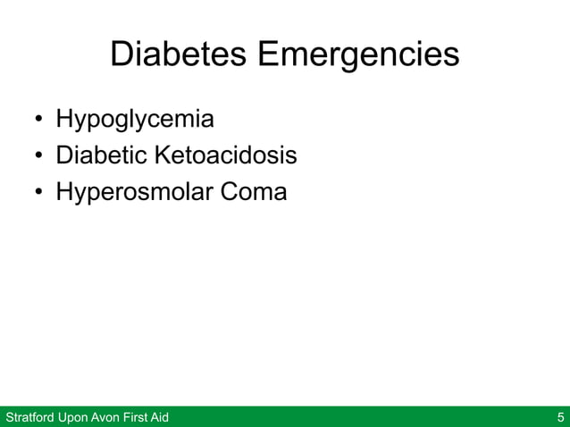 Diabetes emergency management | PPTX