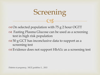 Diabetes & Pregnancy | PPTX