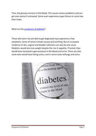 Diabetes Fact Sheet
