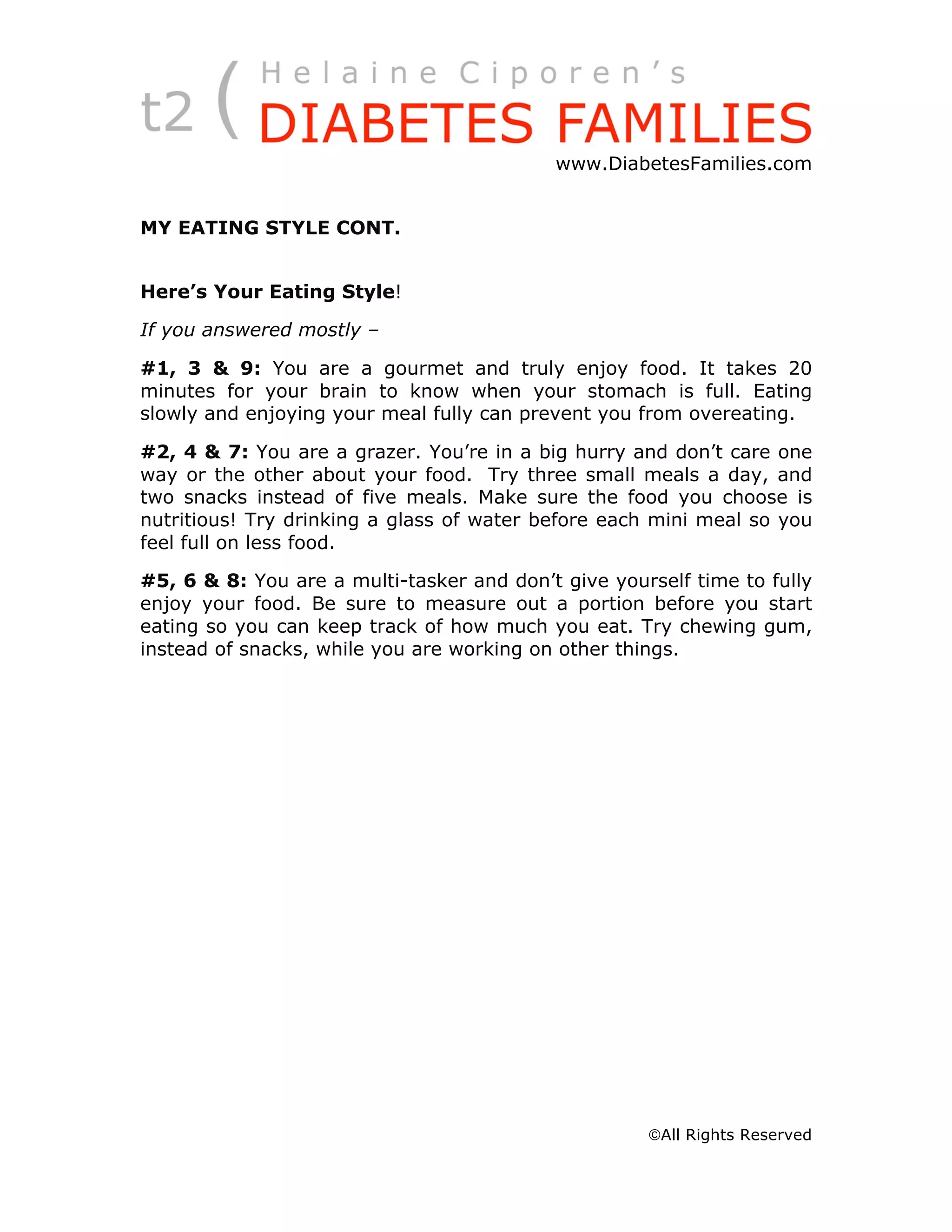 Diabetes Families Worksheets for Kids | PDF