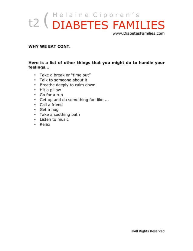 Diabetes Families Worksheets for Kids | PDF
