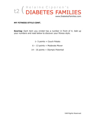 Diabetes Families Worksheets for Kids | PDF