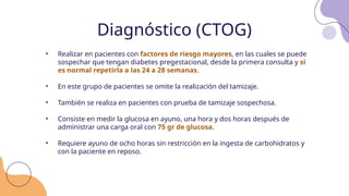 Diabetes gestacional: manejo y tratamiento | PPTX