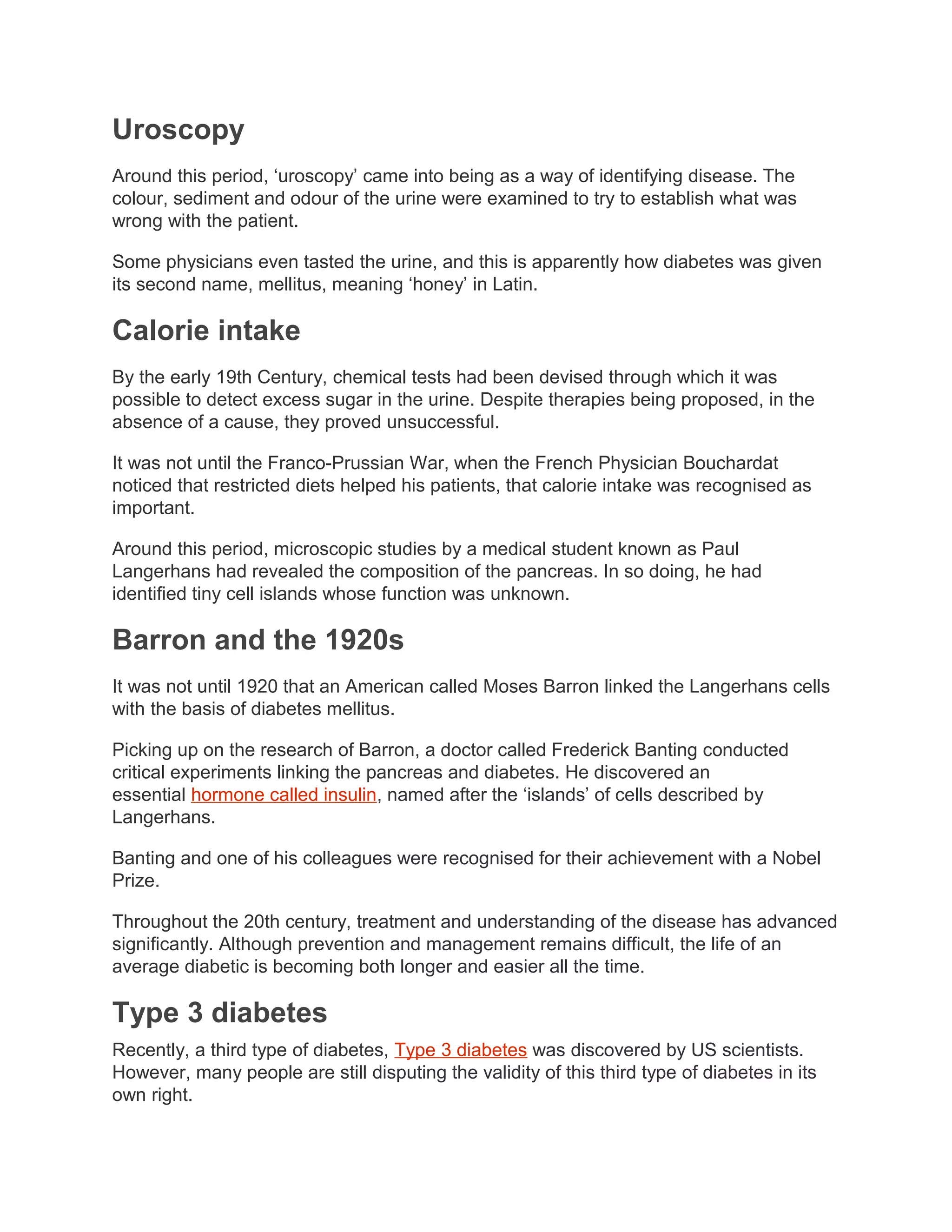 Diabetes history | DOC