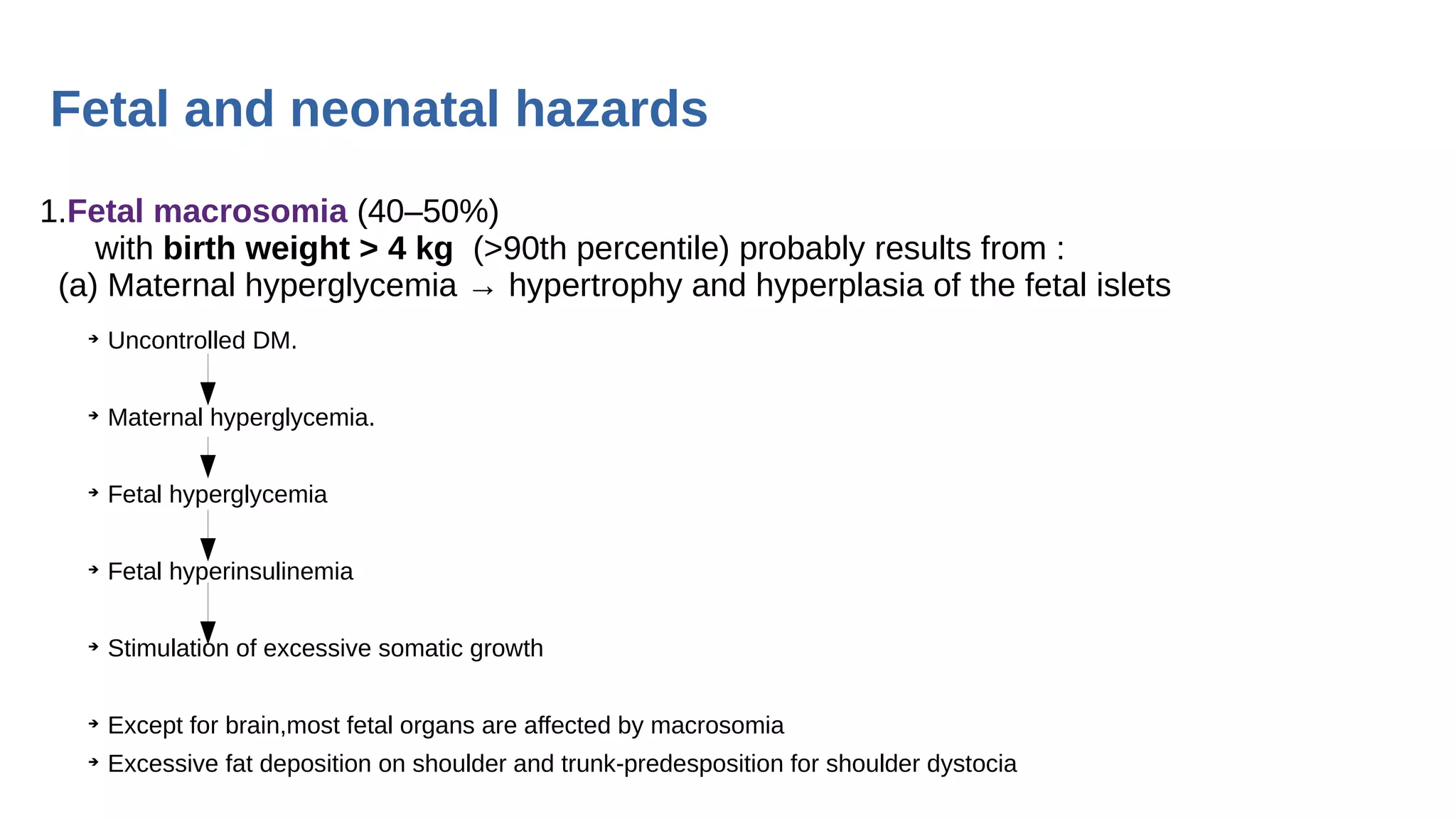 Diabetes in pregnancy-overt diabetes: type I DM, type II DM,Gestational ...