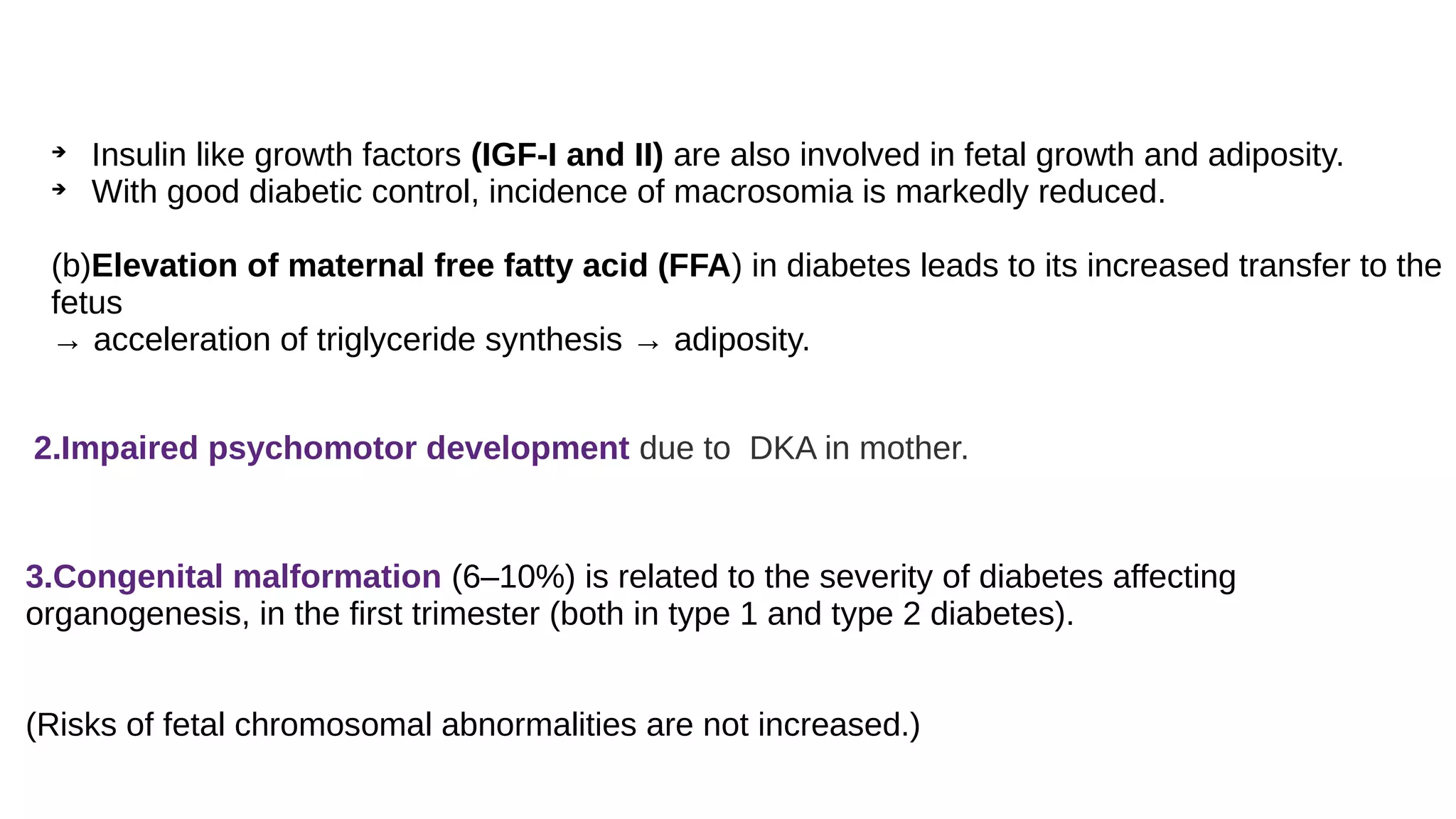 Diabetes in pregnancy-overt diabetes: type I DM, type II DM,Gestational ...