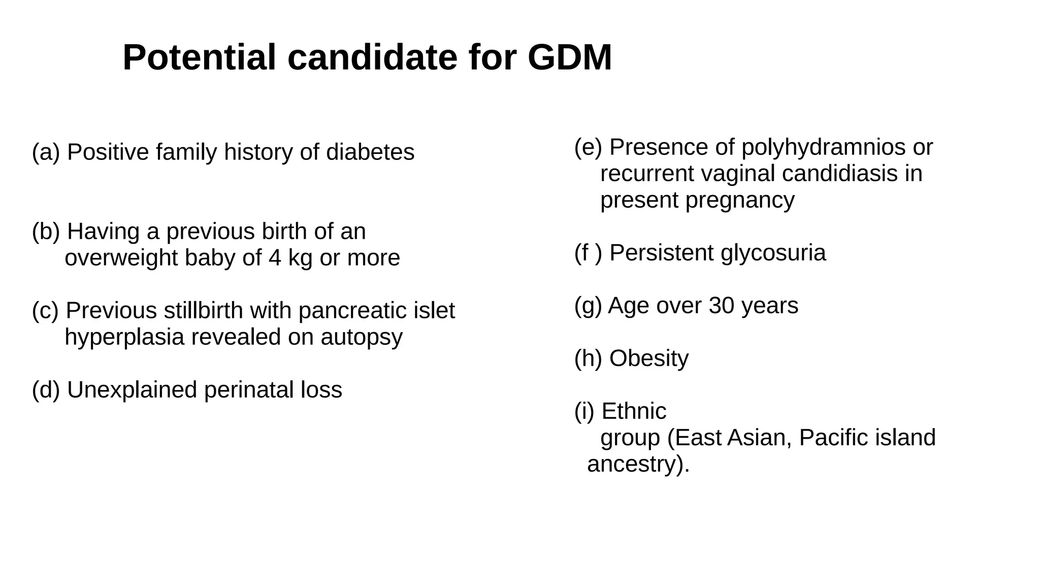 Diabetes in pregnancy-overt diabetes: type I DM, type II DM,Gestational ...