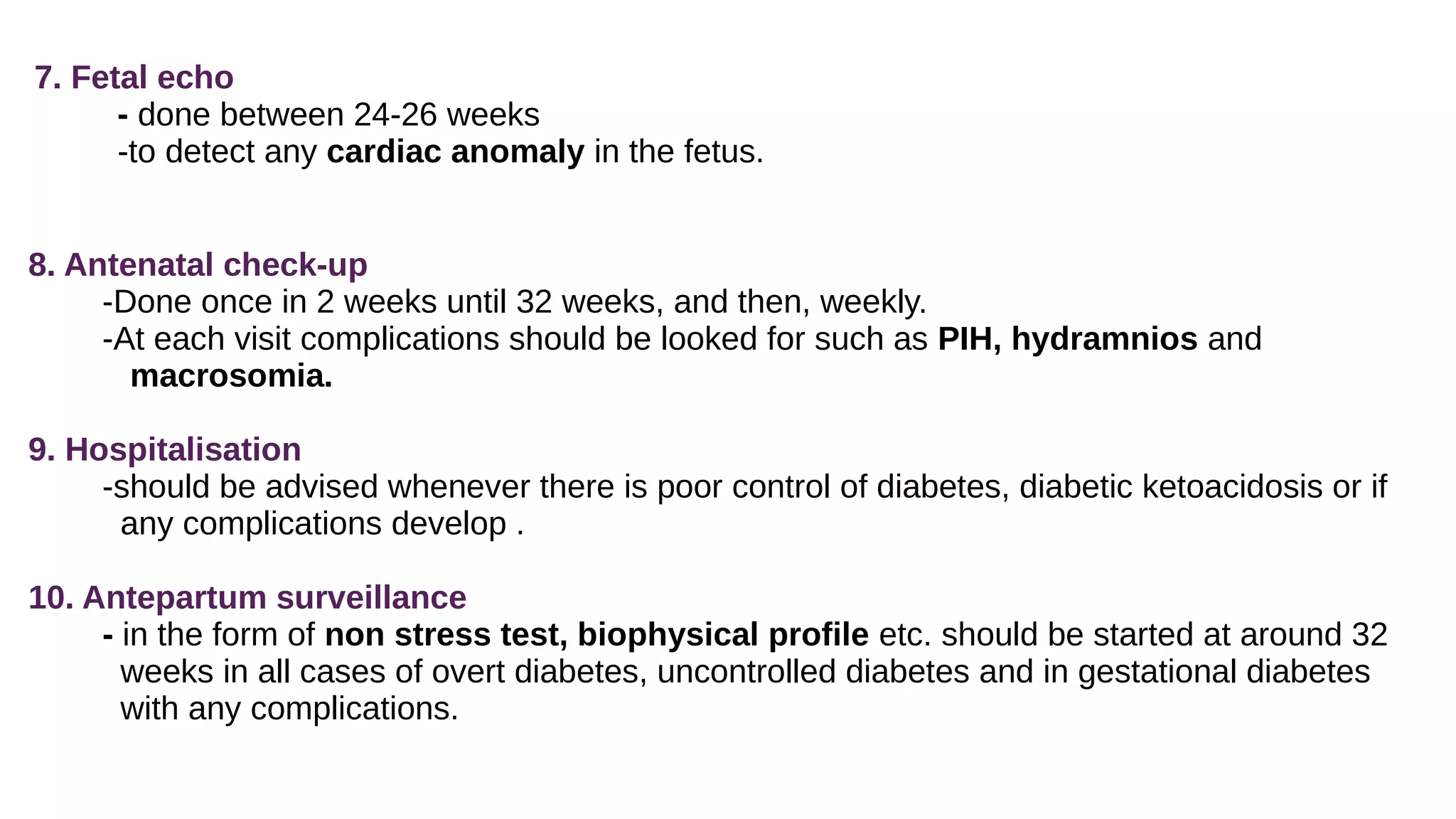 Diabetes in pregnancy-overt diabetes: type I DM, type II DM,Gestational ...