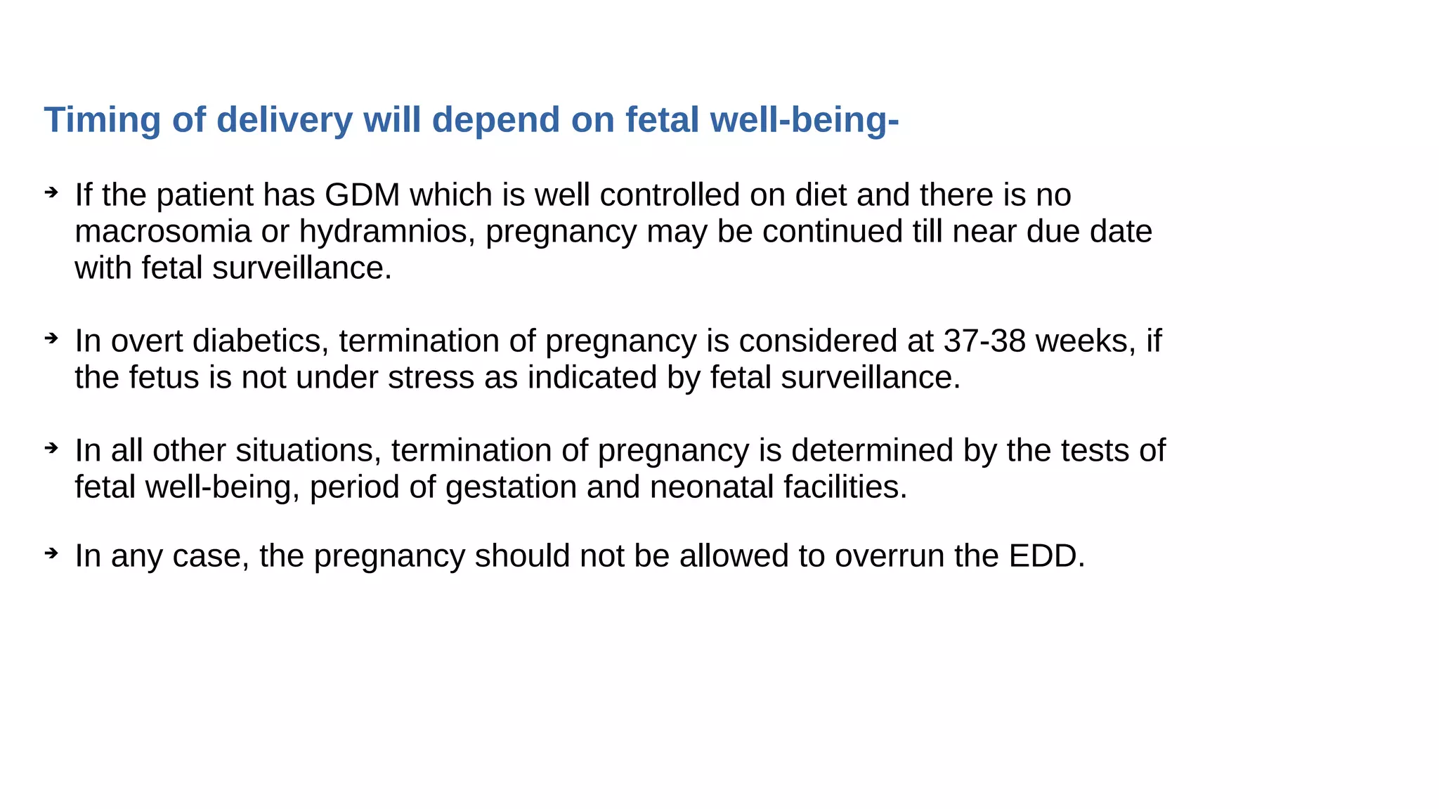 Diabetes in pregnancy-overt diabetes: type I DM, type II DM,Gestational ...
