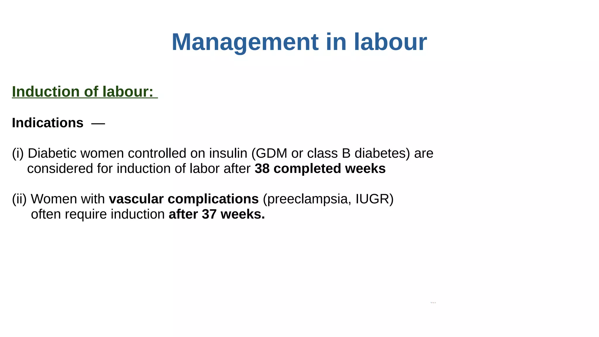 Diabetes in pregnancy-overt diabetes: type I DM, type II DM,Gestational ...