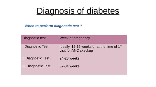 Diabetes in pregnancy-overt diabetes: type I DM, type II DM,Gestational ...