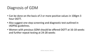 Diabetes in pregnancy Part 1 introduction and screening | PPT
