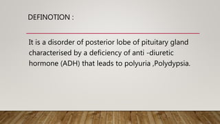 Diabetes Insipidus.pptx | Endocrine and Metabolic Diseases | Diseases ...