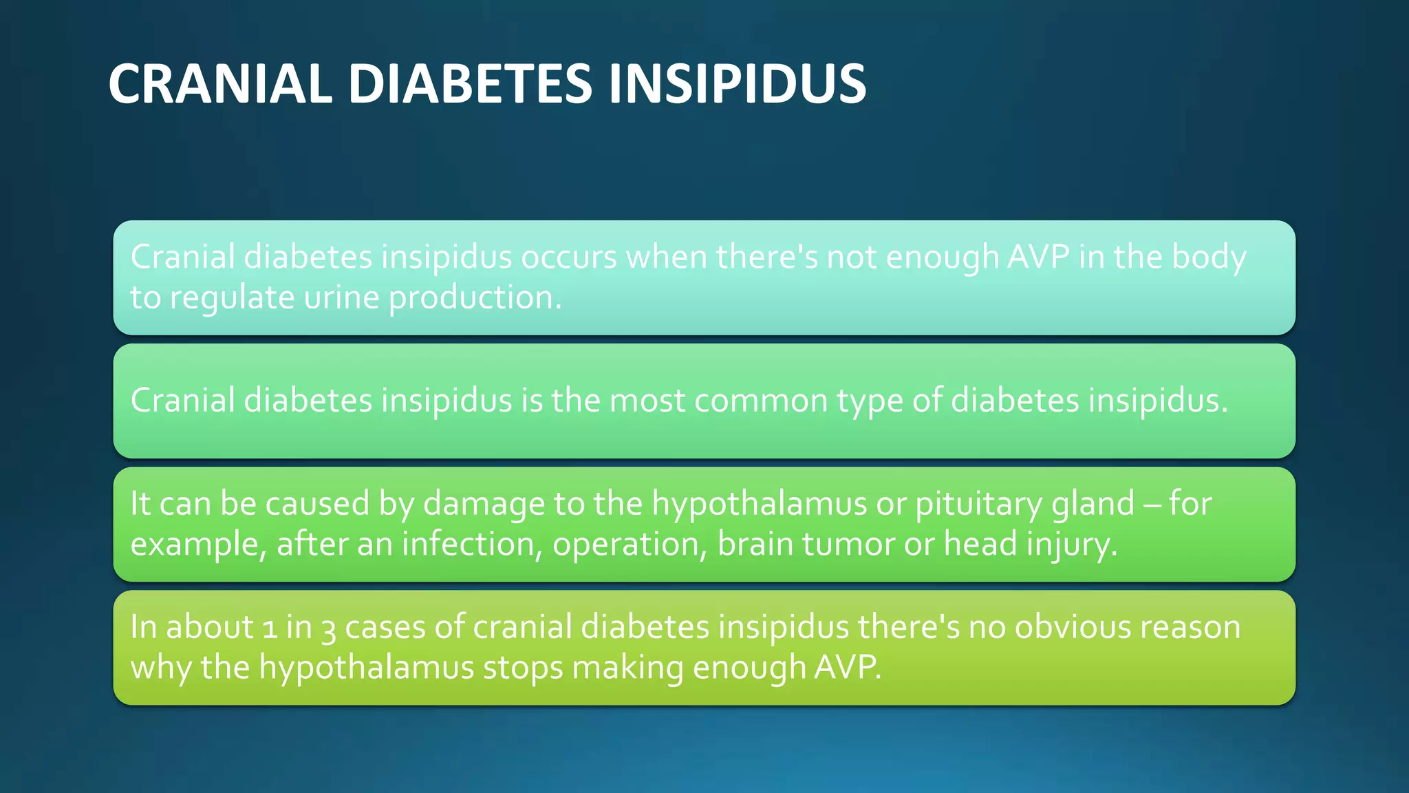 Diabetes insipidus.pptx | Endocrine and Metabolic Diseases | Diseases ...