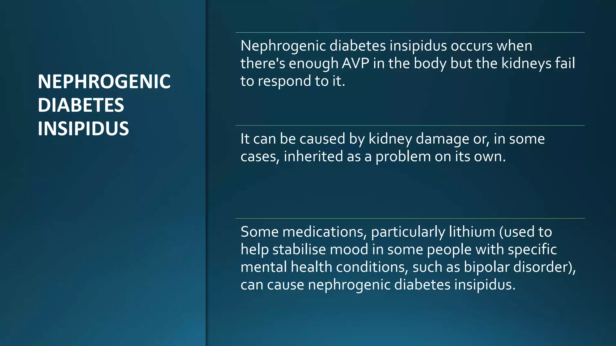 Diabetes insipidus.pptx | Endocrine and Metabolic Diseases | Diseases ...