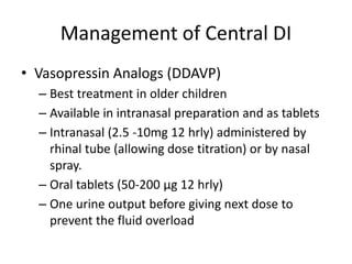 Diabetes Insipidus in Children | PPTX