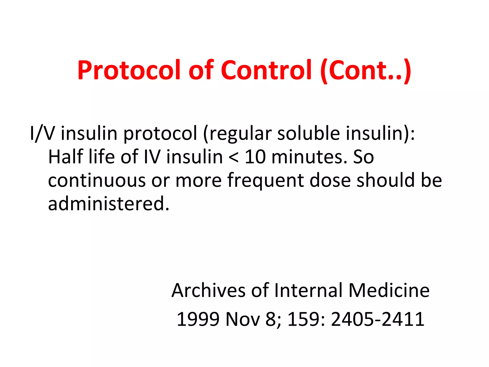 Diabetes in surgery (evidence based management protocol) | PPT