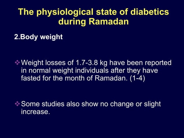 Diabetes management in ramadan | PPTX | Diabetes | Diseases and Conditions