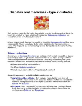 Diabetes Medications | PDF