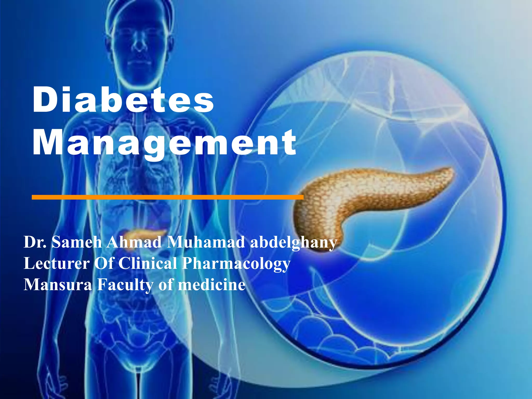 Diabetes mellitus management | PPTX