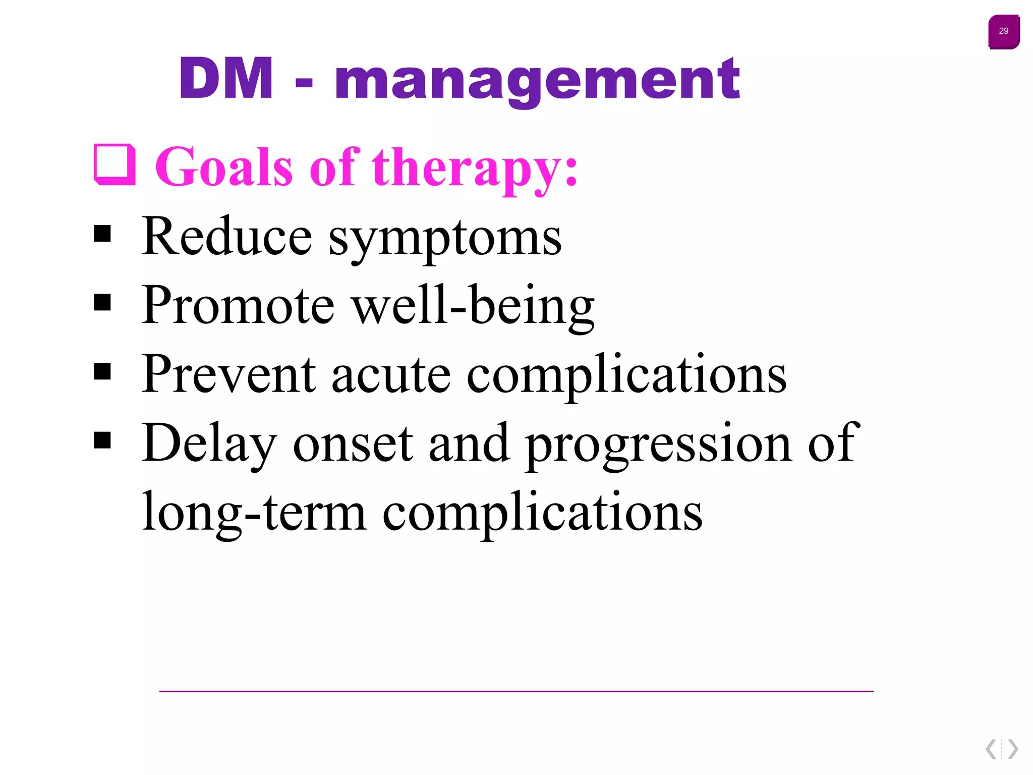 Diabetes mellitus management | PPTX