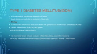 Diabetes mellitus definition,classification,clinical features ...