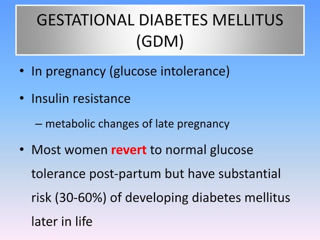 Diabetes mellitus (Definition, Classification, Clinical features ...