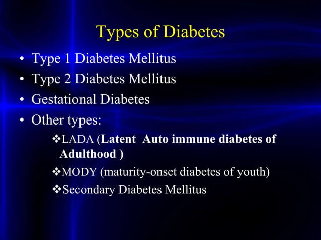 Diabetes mellitus | PPT