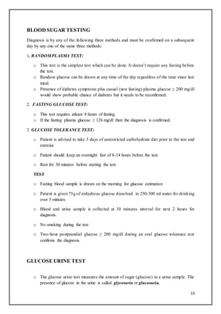 Diabetes mellitus | DOCX