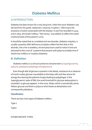 Diabetes mellitus | PDF