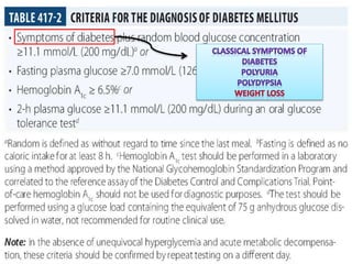 Diabetes mellitus diagnosis and management | PPTX