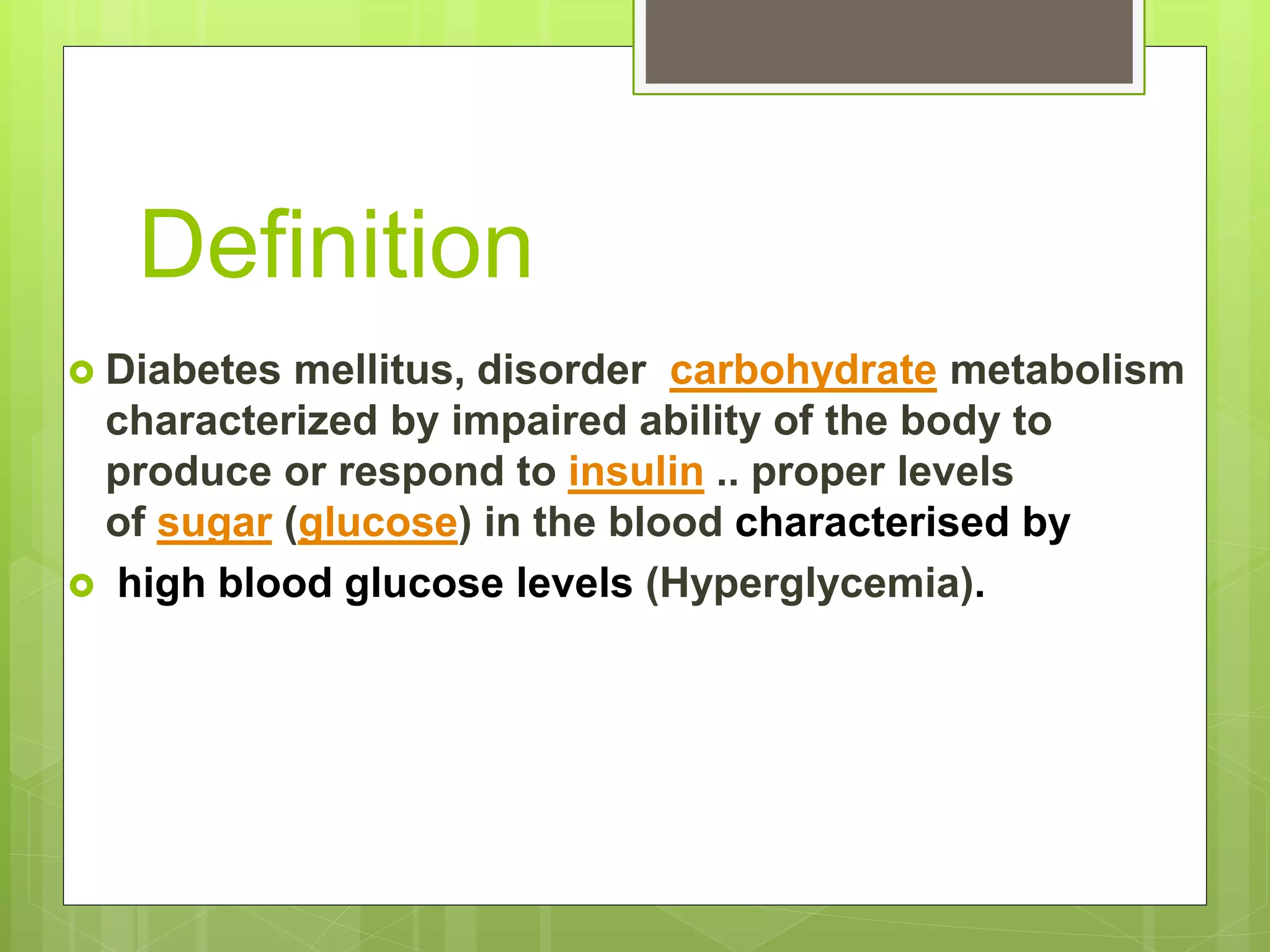 Diabetes mellitus | PPTX