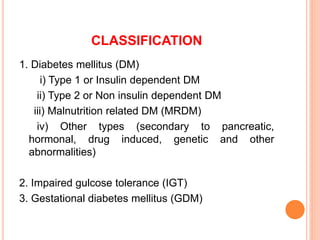 Diabetes mellitus | PPTX