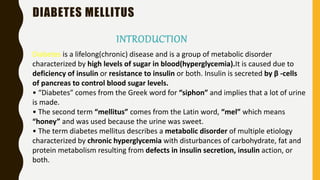 Diabetes mellitus | PPT