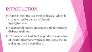 DIABETES MELLITUS.pptx | Diabetes | Diseases and Conditions