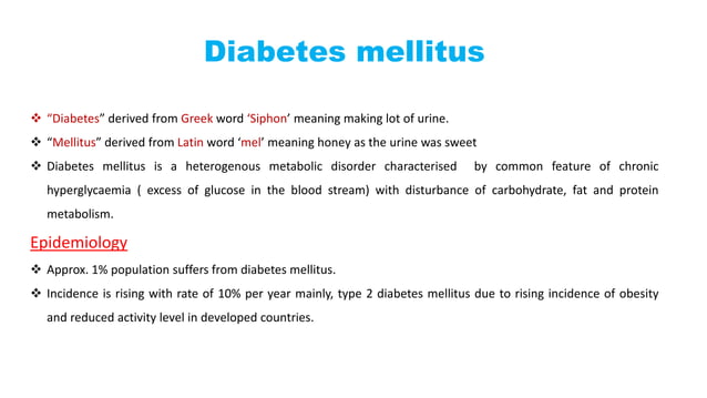 diabetes mellitus. For bsc nursing, gnm nursing, medical students ...