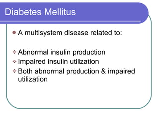 Diabetes Mellitus Ppt May 2006 Revised | PPT