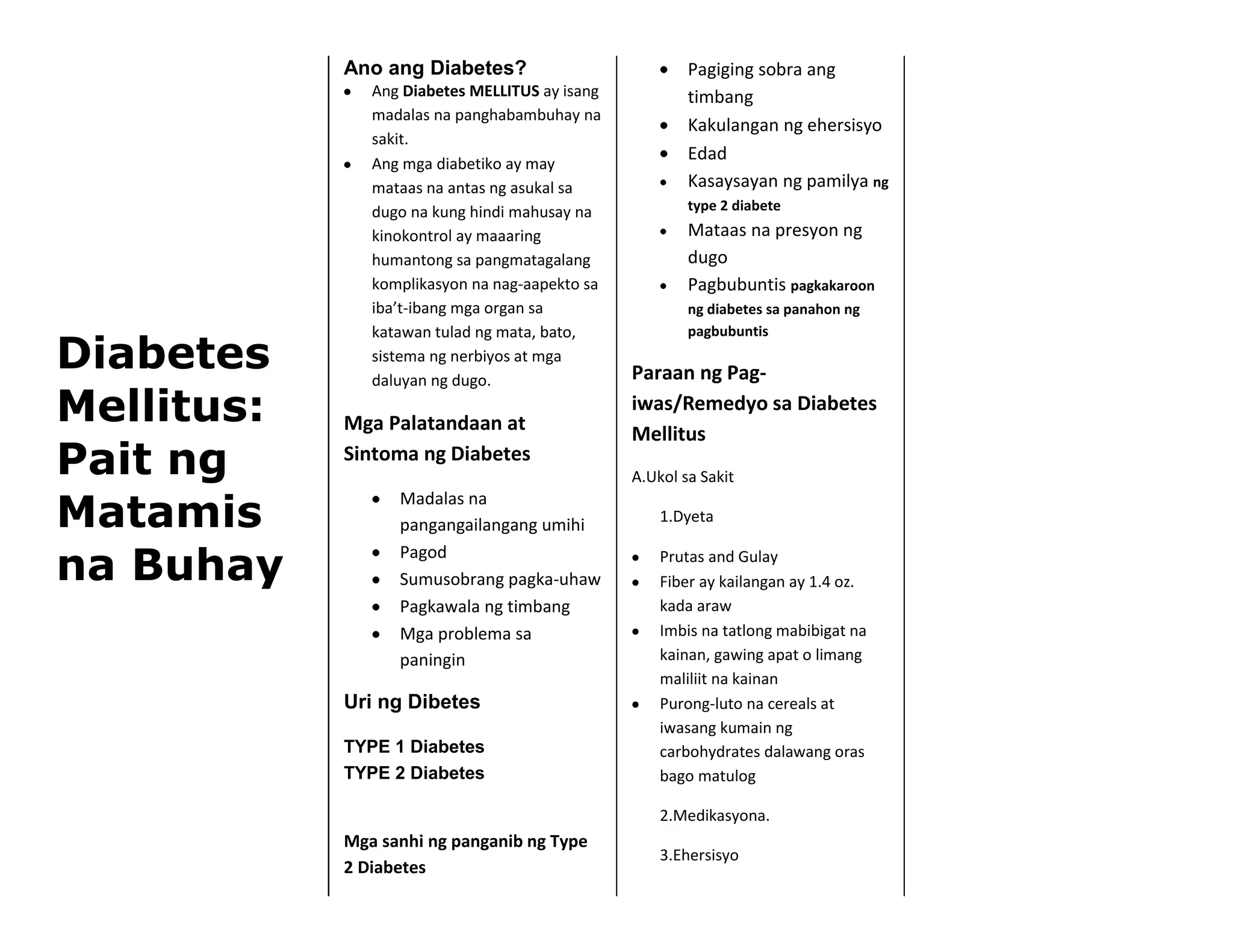 Diabetes mellitus12 pamphlet | DOCX